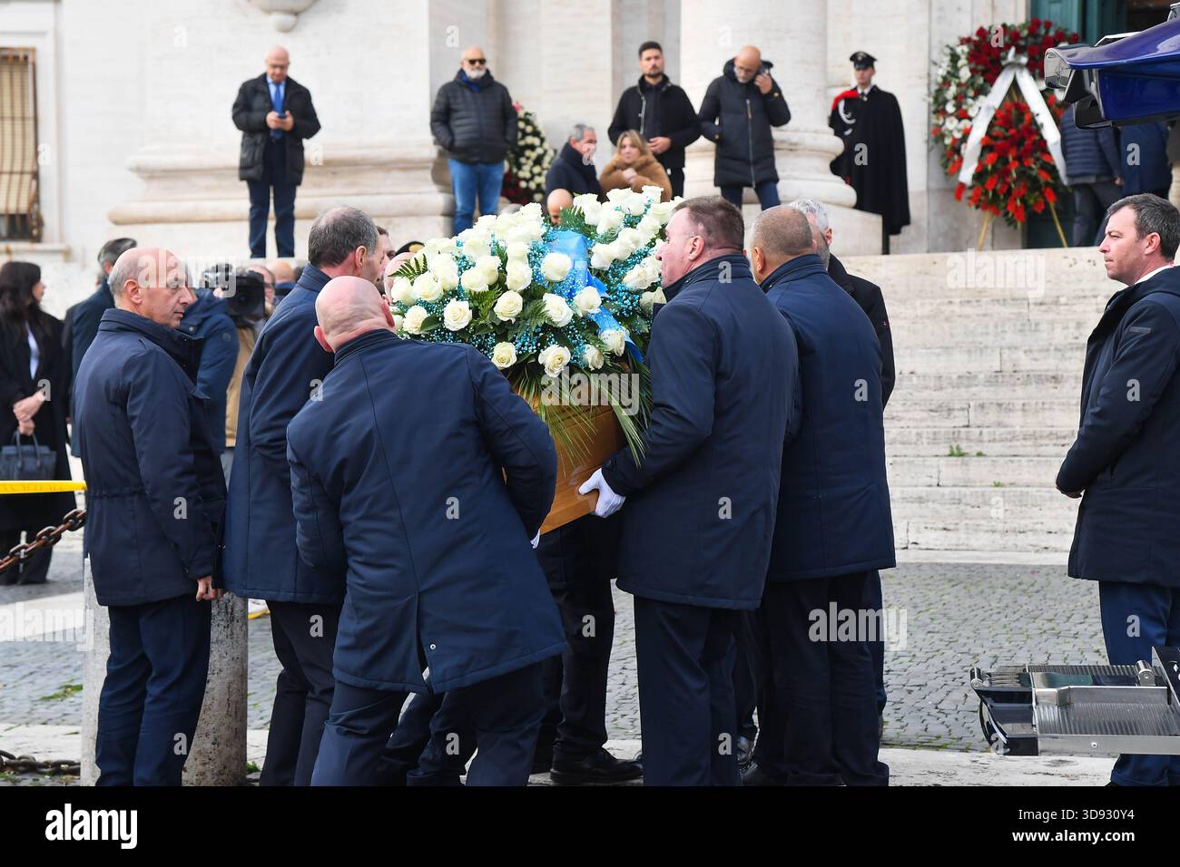 ROME, Funeral of Nicola Pietrangeli. Pictured: the arrival of the coffin Stock Photo - Alamy