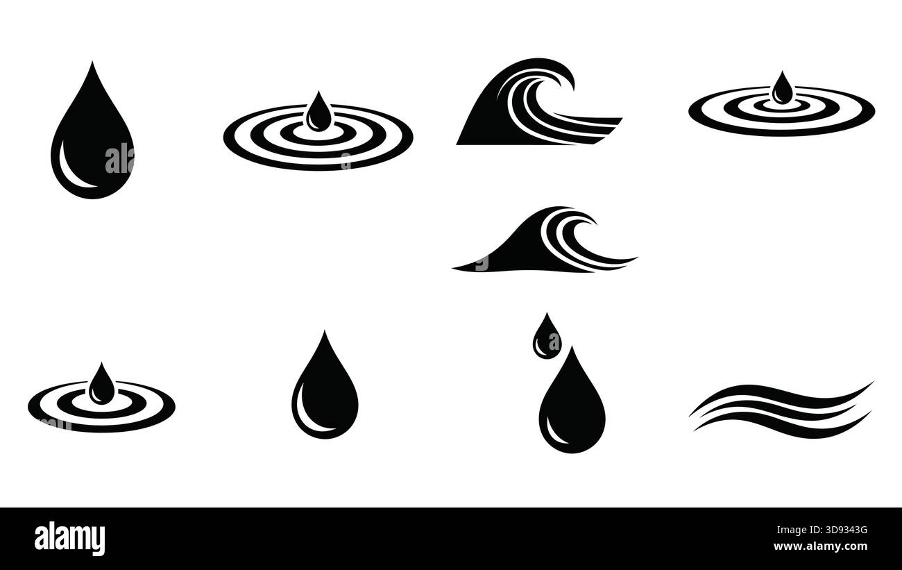Essential Water Cycle Symbol Set Stock Vector Image & Art - Alamy