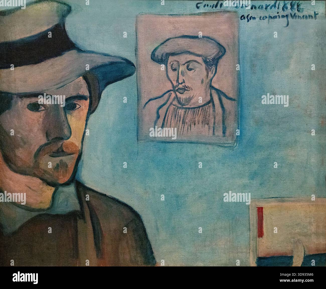 Emile Bernard "Self portrait with Portrait of Gauguin" 1888. French ...