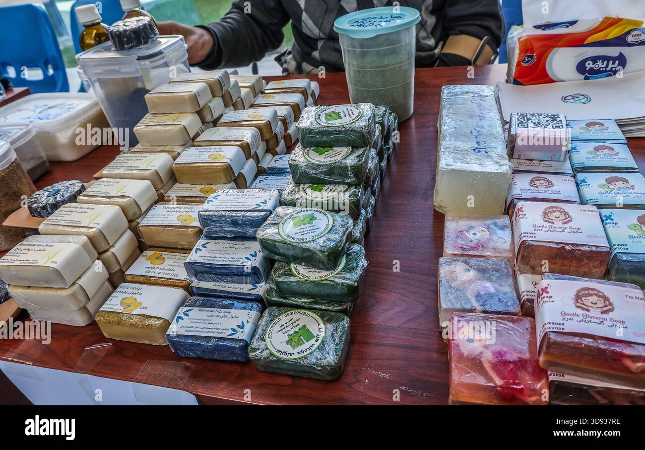 December 3, 2025, Erbil, Kurdistan Region, iraq: Artisan soap maker ...