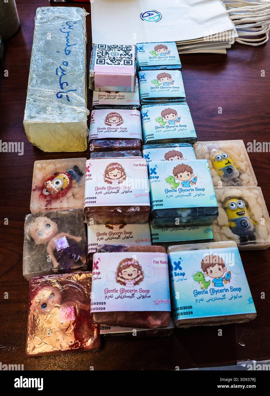 December 3, 2025, Erbil, Kurdistan Region, iraq: Artisan soap maker ...