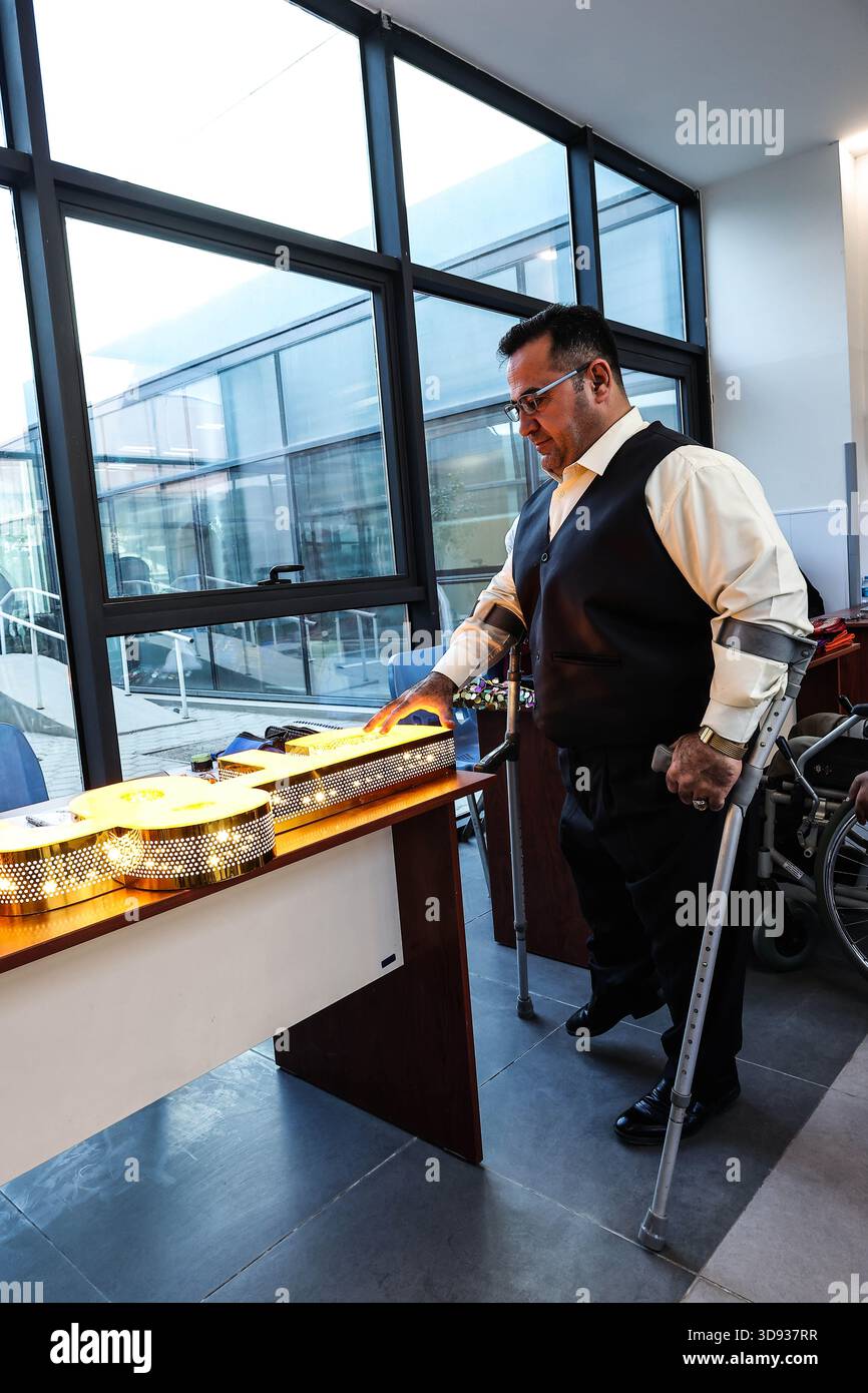 December 3, 2025, Erbil, Kurdistan Region, iraq: Veteran calligrapher ...