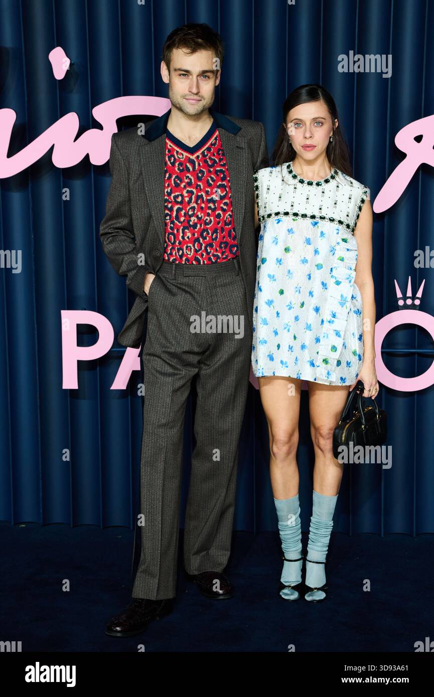 Douglas Booth, left, and Bel Powley pose for photographers upon arrival ...