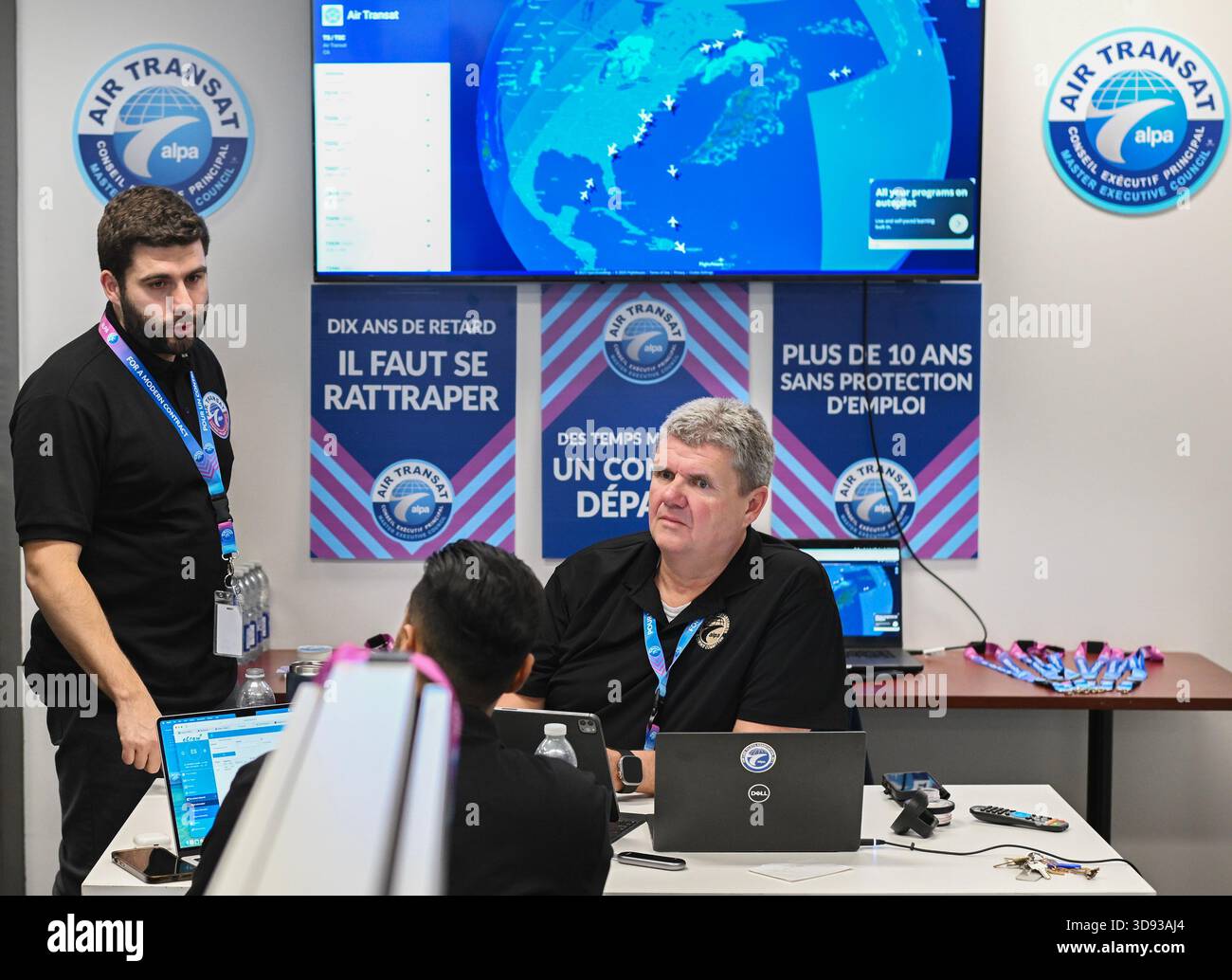 Des membres de l'Association internationale des pilotes de ligne (ALPA ...
