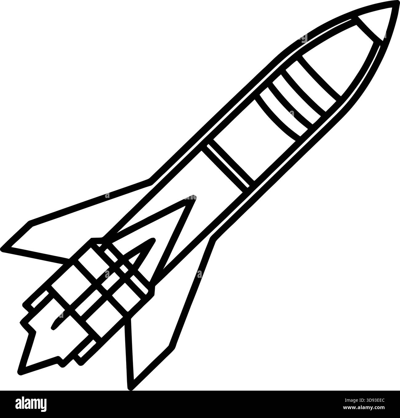 Outline outer space rocket Black and White Stock Photos & Images - Alamy