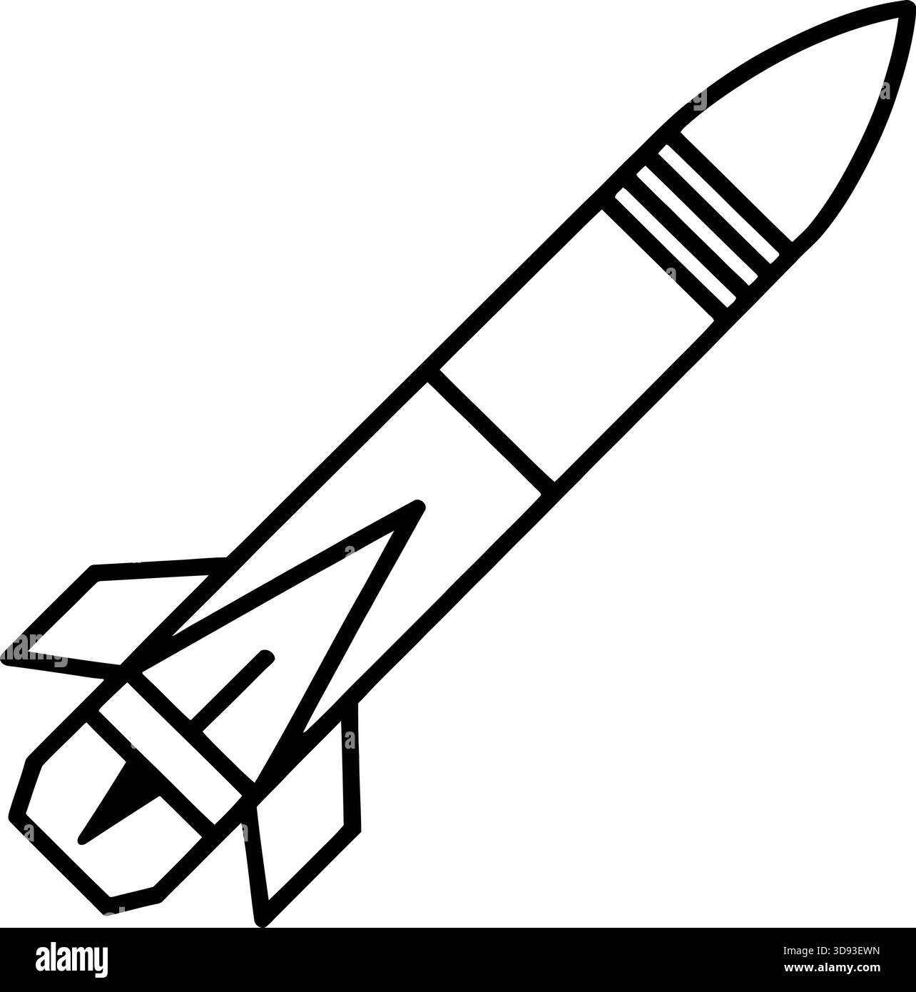 Outline outer space rocket Stock Vector Images - Alamy