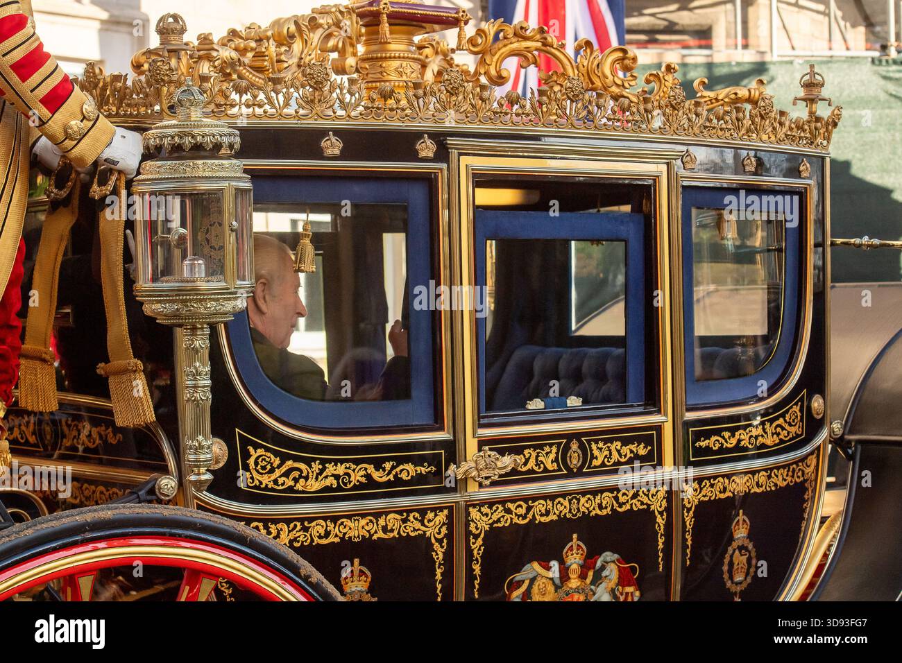 Windsor, Berkshire, UK. 3rd December, 2025. The King rides in a State ...