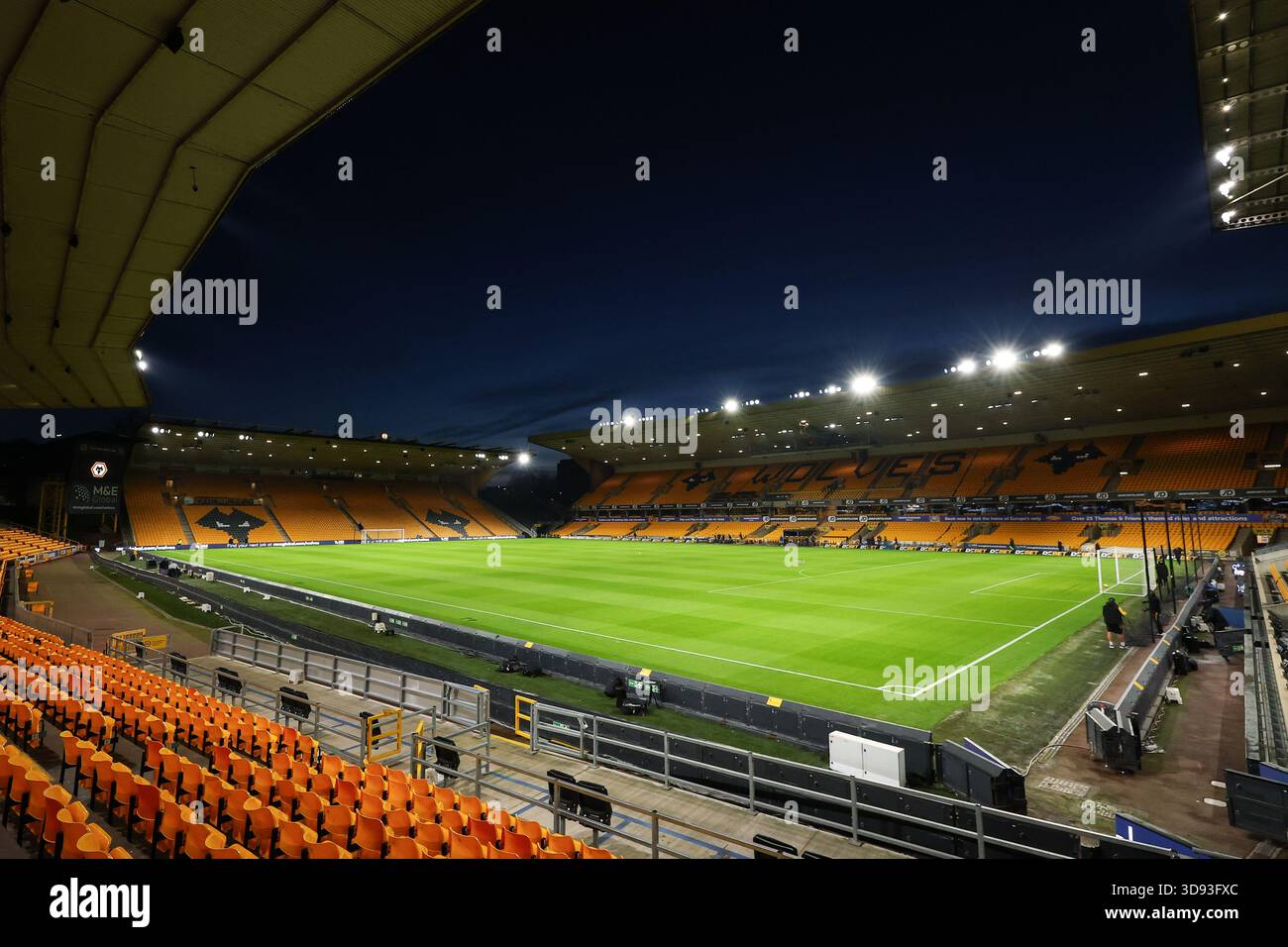 General view inside Molineux Stadium ahead of the Premier League match ...