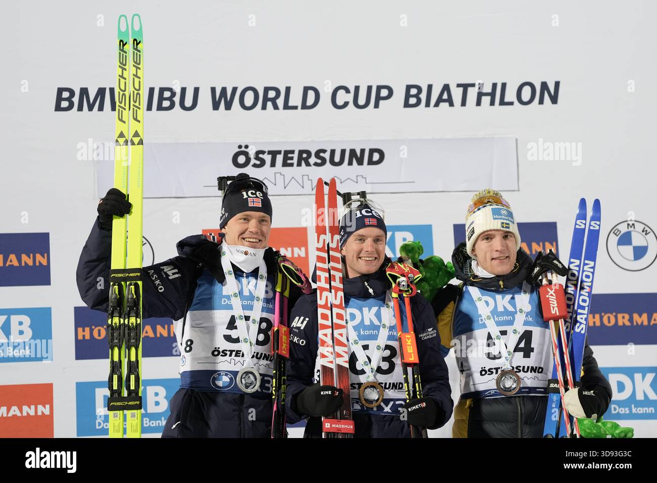 ÖSTERSUND, SWEDEN 20251203Norway's Martin Uldal (2nd place), Norway's ...
