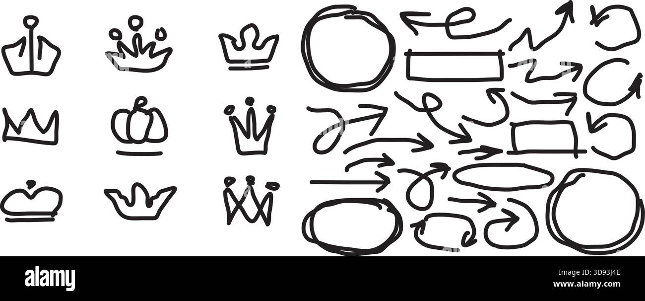 Arrows outline icons Stock Vector Images - Alamy