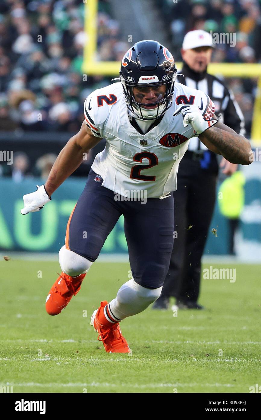 Chicago Bears wide receiver DJ Moore (2) runs a route during an NFL ...