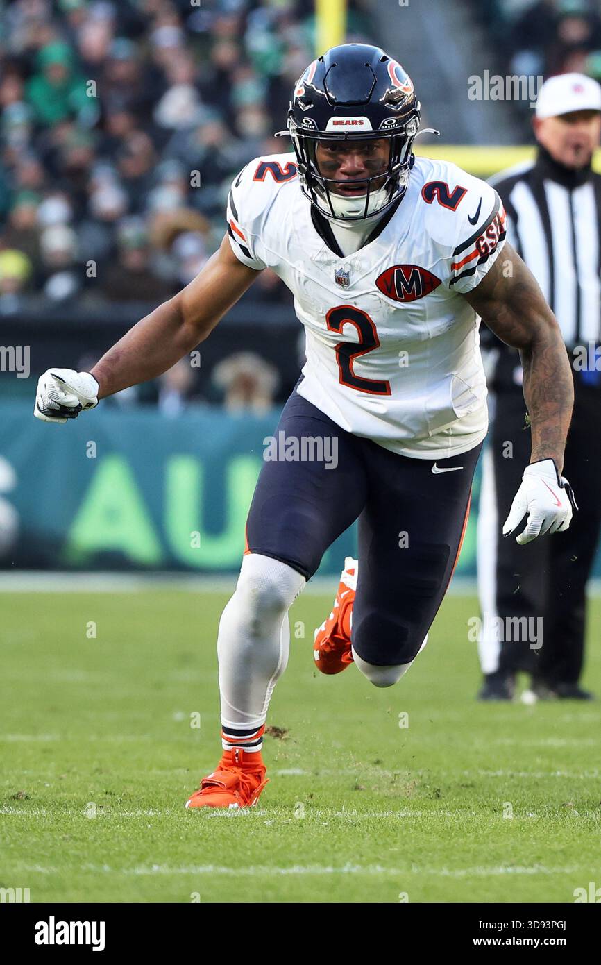 Chicago Bears wide receiver DJ Moore (2) runs a route during an NFL ...