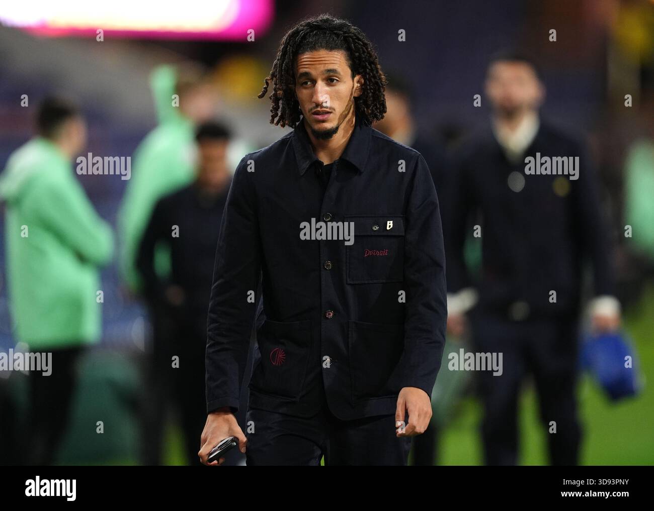 Burnley's Hannibal Mejbri arriving before the Premier League match at ...
