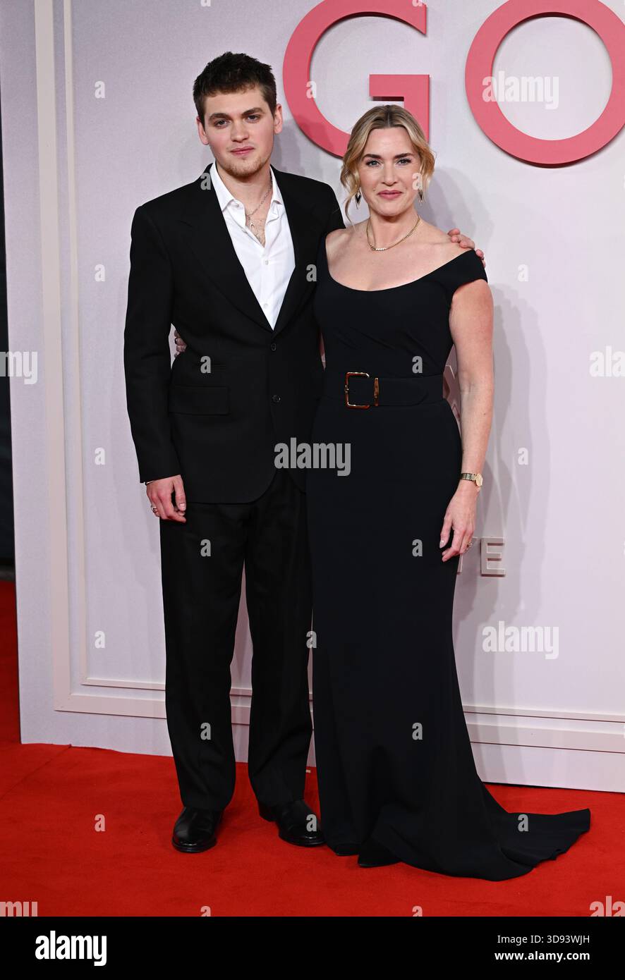 London, UK. December 3rd, 2025. Kate Winslet and son Joe Anders ...