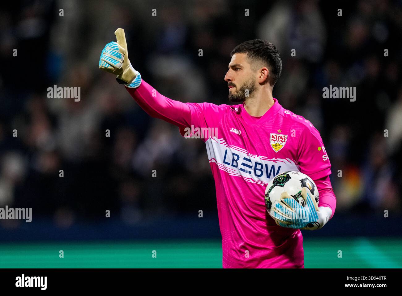 BOCHUM, GERMANY - DECEMBER 3: VfB Stuttgart goalkeeper Fabian Bredlow ...
