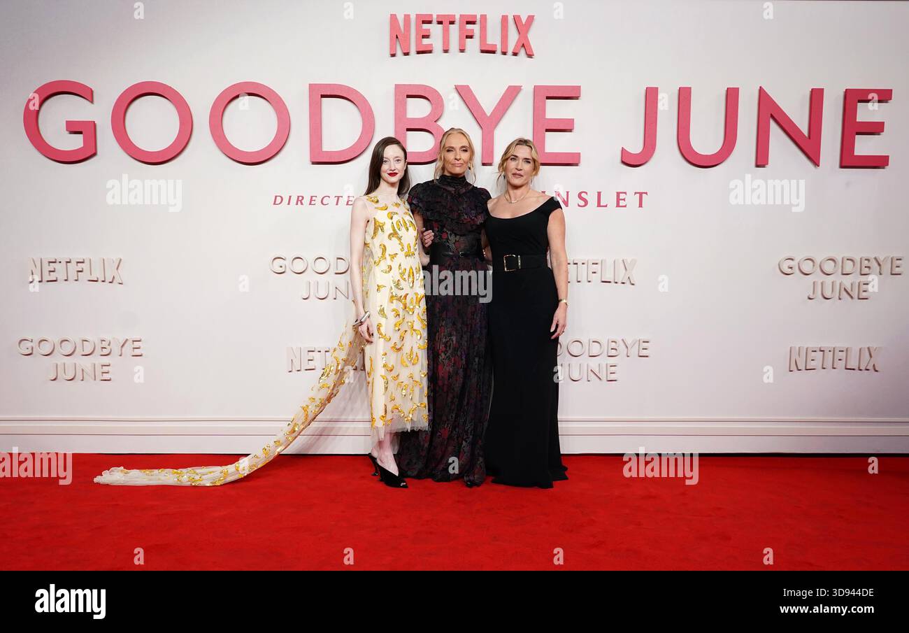 (left to right) Andrea Riseborough,Toni Collette and Kate Winslet ...
