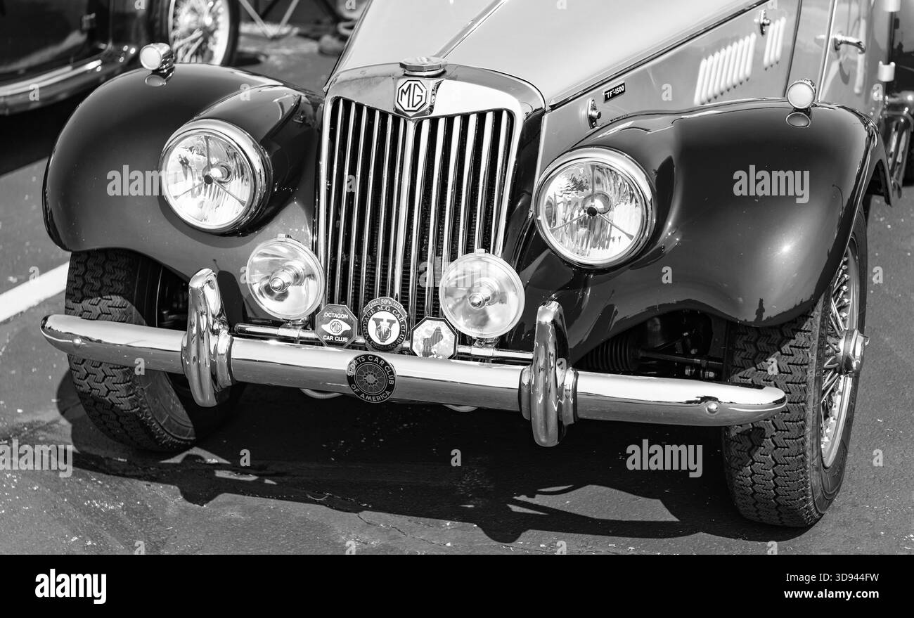 Chicago, Illinois, USA - September 08, 2024: MG TF sportscar retro ...
