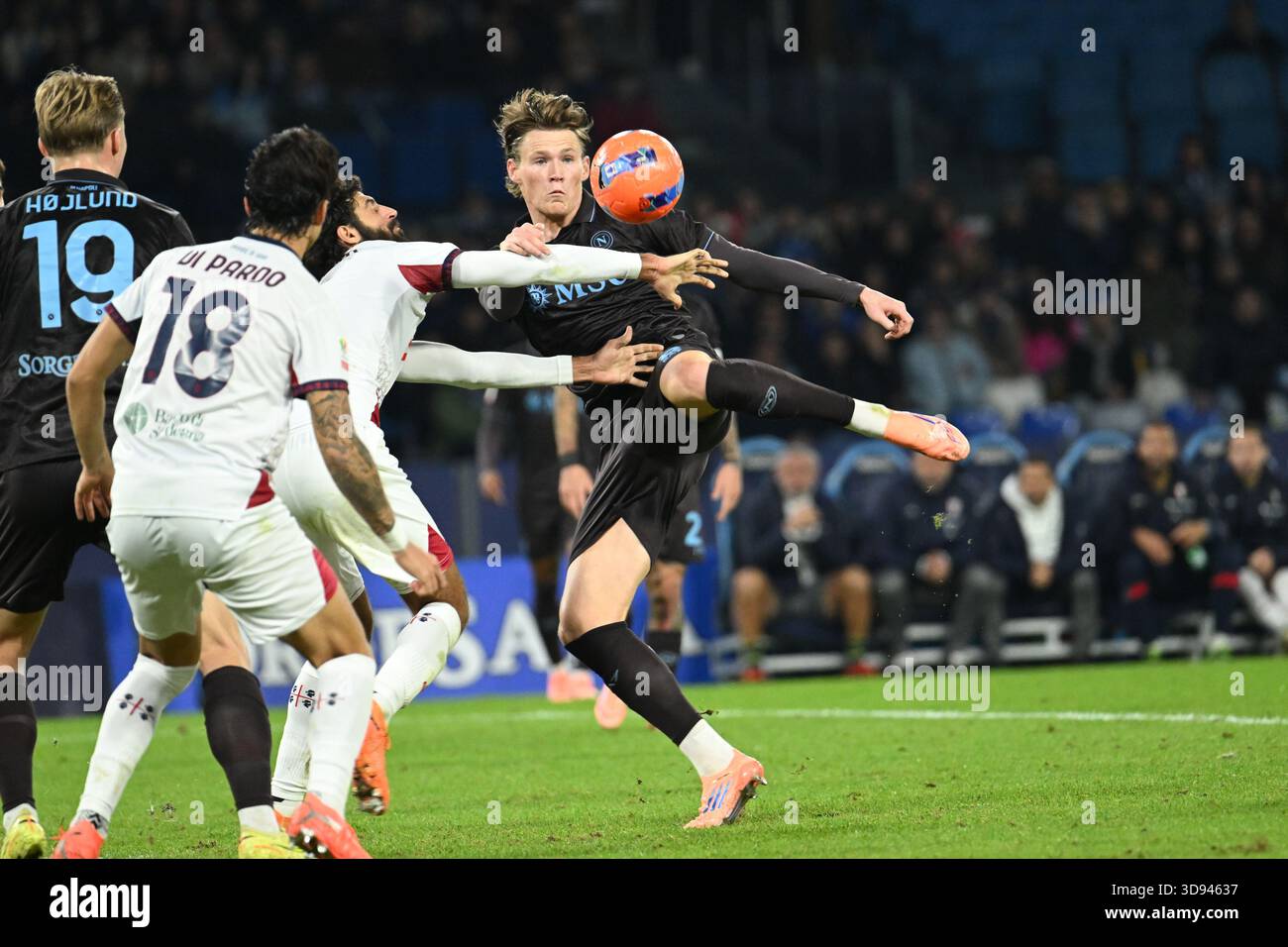 Scott McTominay of SSC Napoli in action during the Coppa Italia Freccia ...