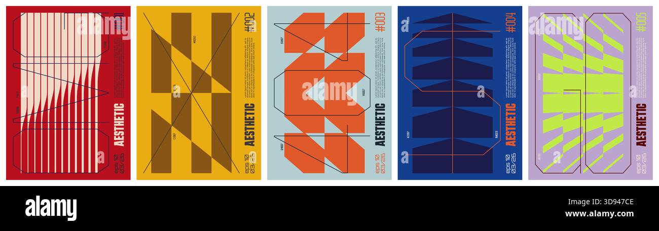 Set colorful brutalism shapes Cut Out Stock Images & Pictures - Alamy