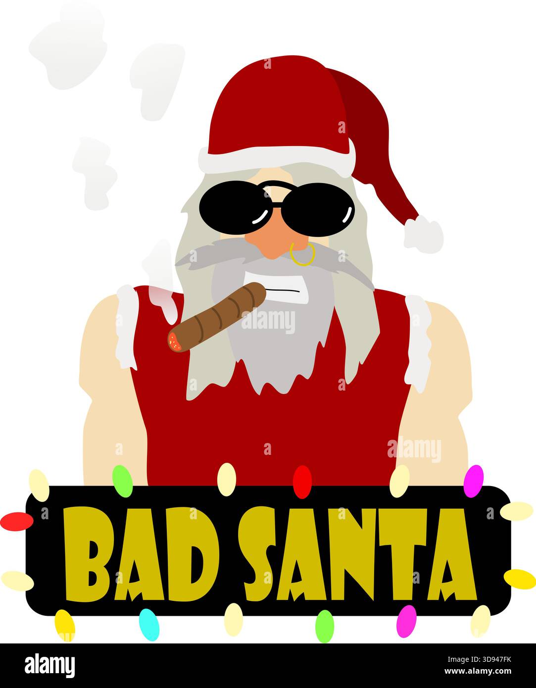 Santa hat decoration lights Cut Out Stock Images & Pictures - Alamy