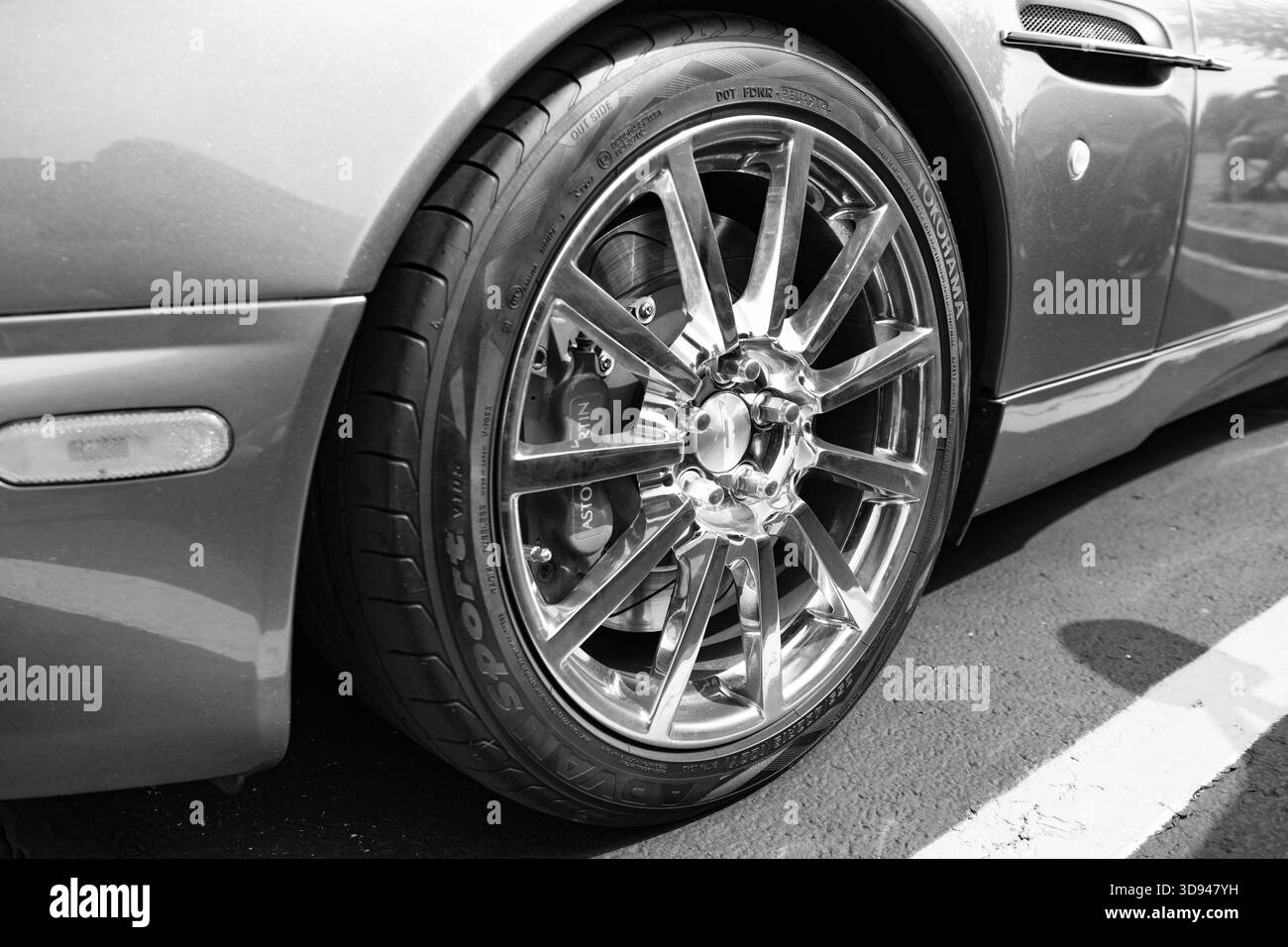 Aston martin vantage convertible Black and White Stock Photos & Images ...