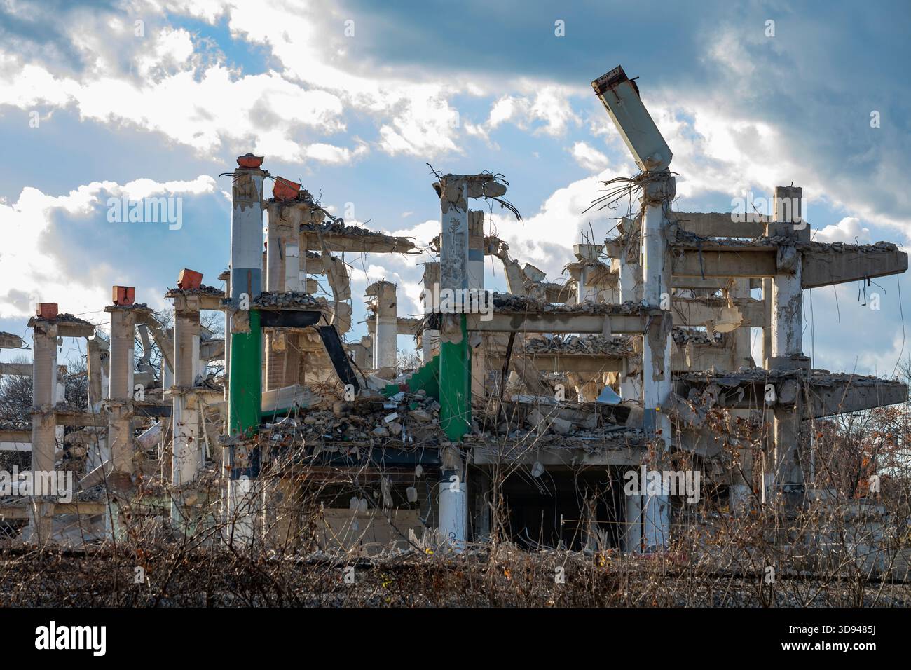 Washington, DC - Demolition of RFK Stadium. The stadium hosted baseball ...