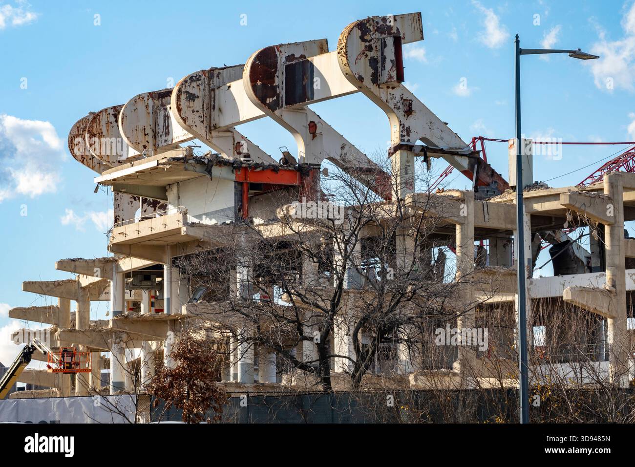Washington, DC - Demolition of RFK Stadium. The stadium hosted baseball ...