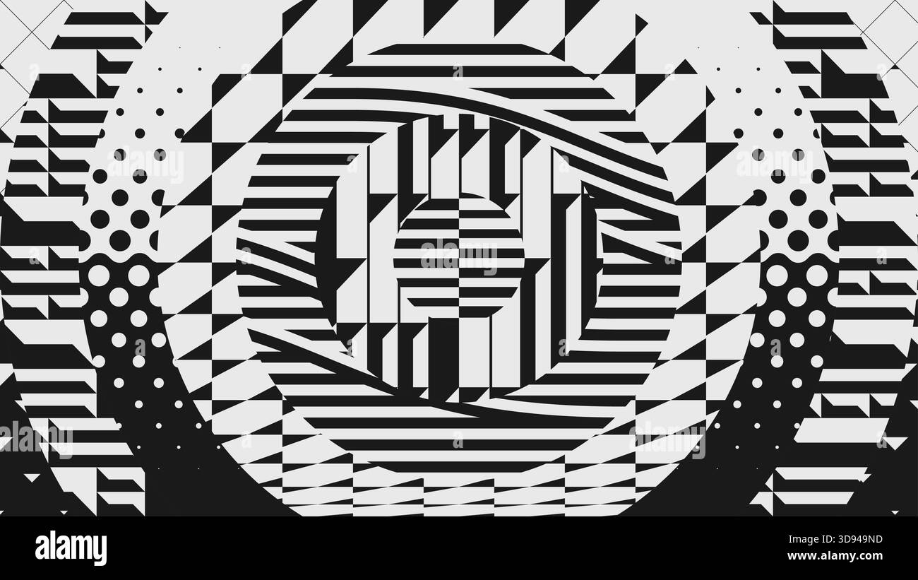 Vector modern geometric annual Black and White Stock Photos & Images ...