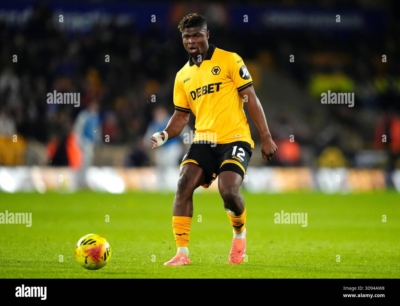 Wolverhampton Wanderers' Emmanuel Agbadou in action during the Premier ...
