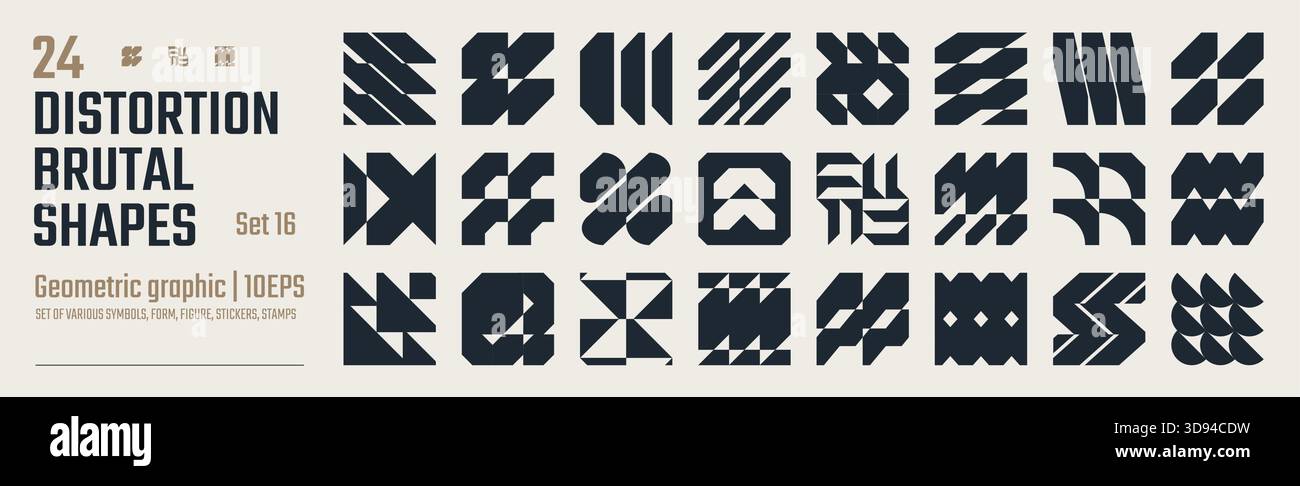 Postmodern abstract geometric graphic elements, Refraction and ...