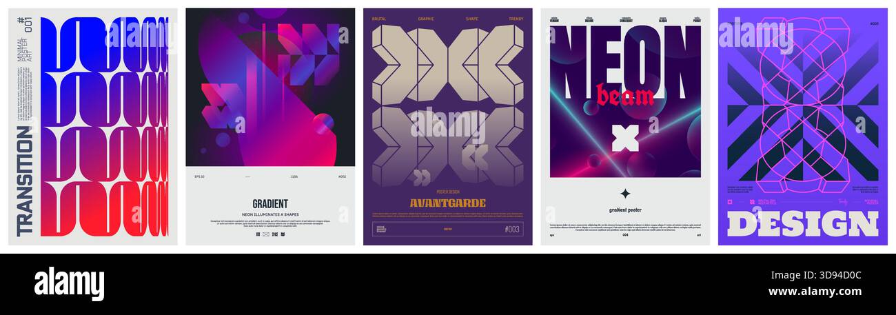 Set colorful brutalism shapes Cut Out Stock Images & Pictures - Alamy