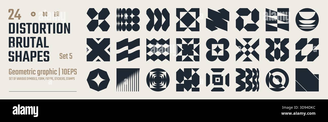 Postmodern abstract geometric graphic elements, Refraction and ...