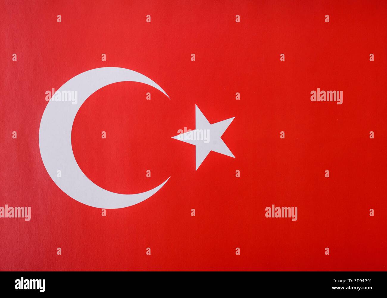 Turkish national flag in red and white color as a symbol of ...