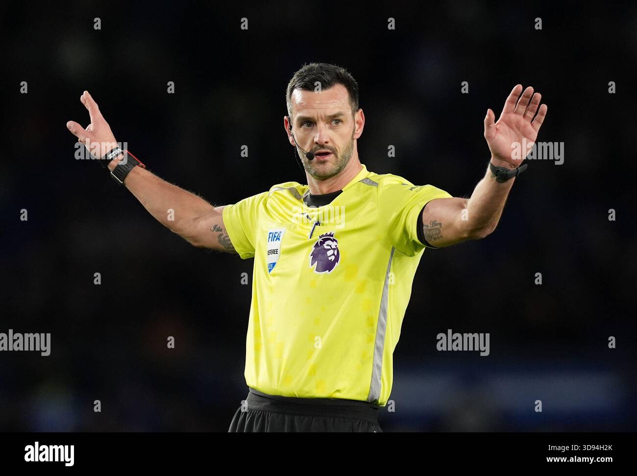 Referee Andy Madley during the Premier League match at the American ...