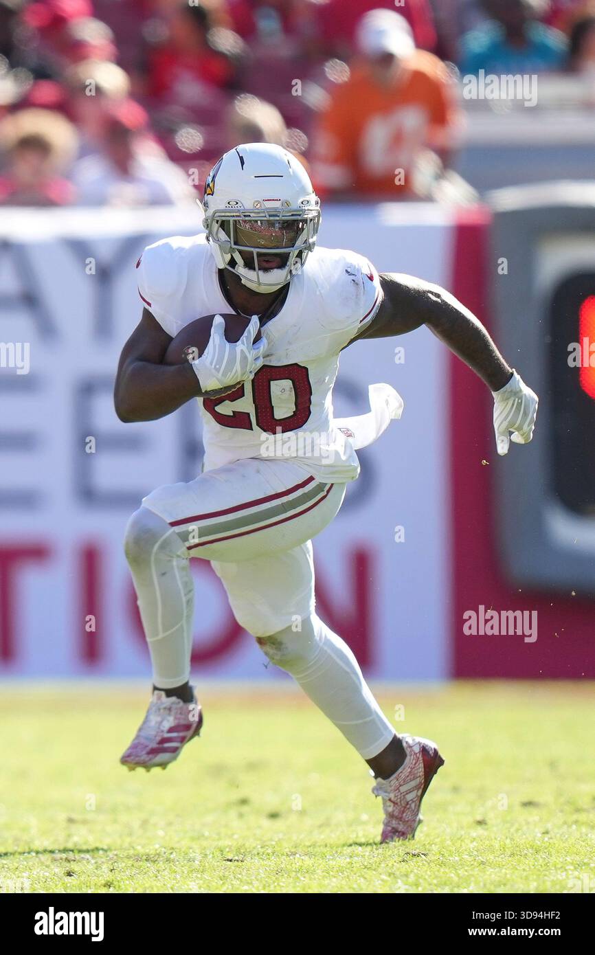 Arizona Cardinals running back Bam Knight (20) rushes with the ball ...