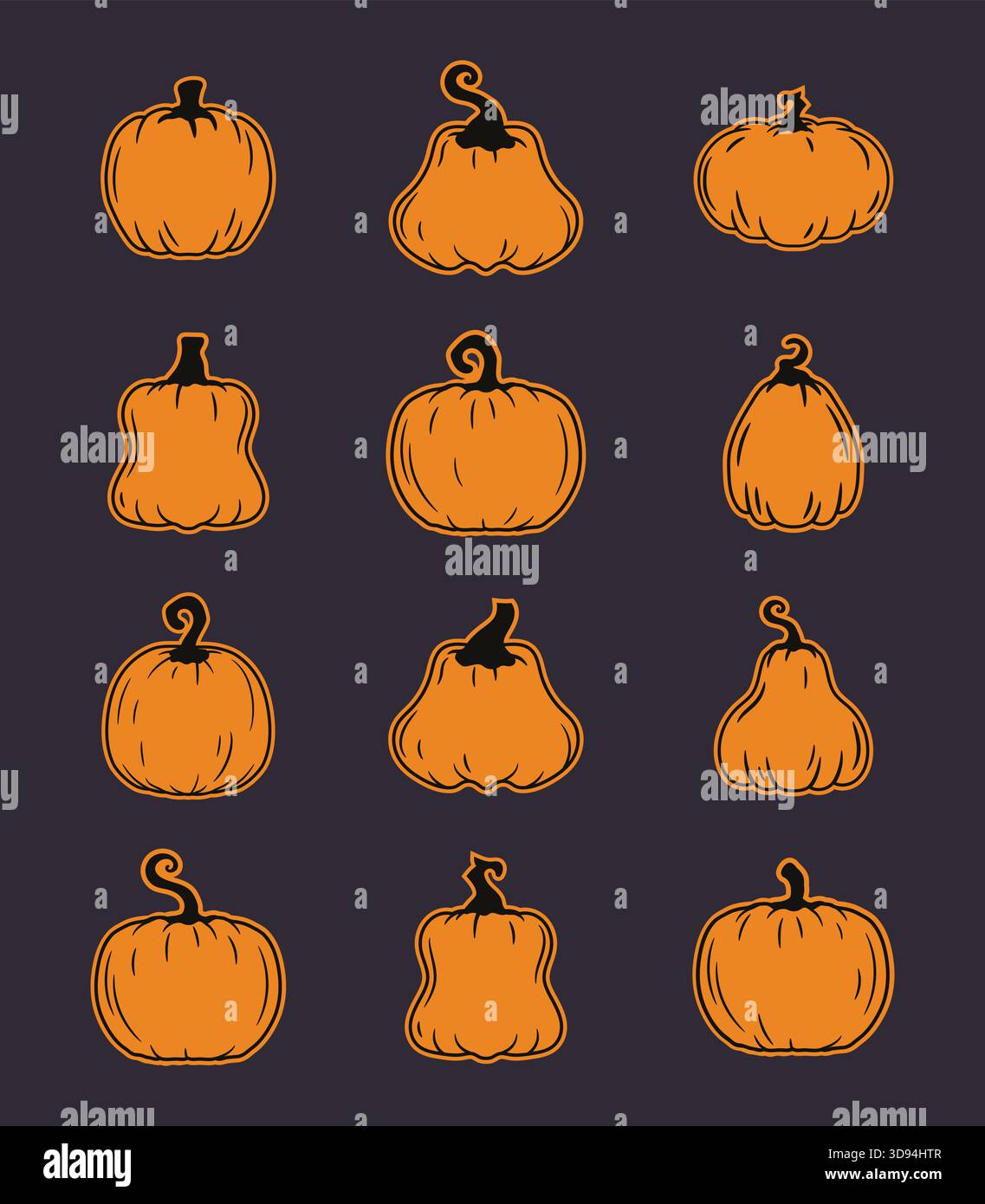 Unique pumpkins Stock Vector Images - Alamy