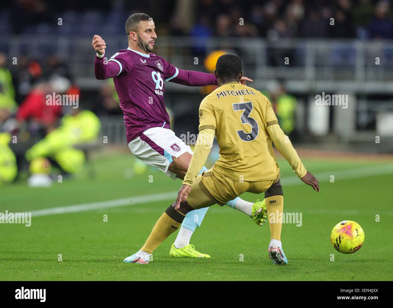 Kyle Walker of Burnley passes the ball during the Premier League match ...