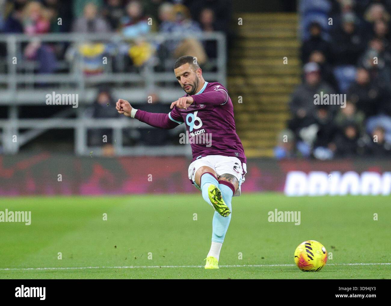 Kyle Walker of Burnley passes the ball during the Premier League match ...