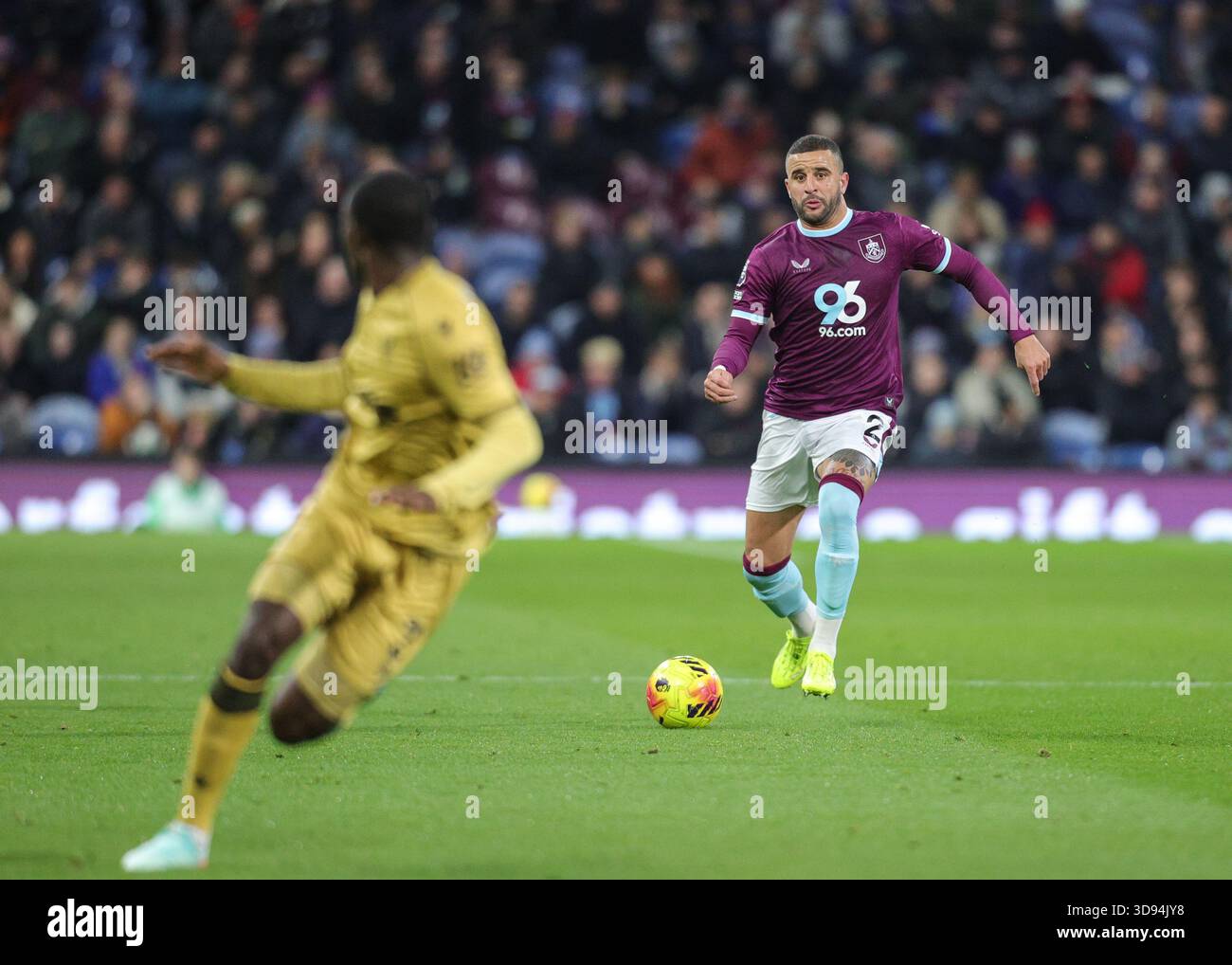 Kyle Walker of Burnley breaks with the ball during the Premier League ...