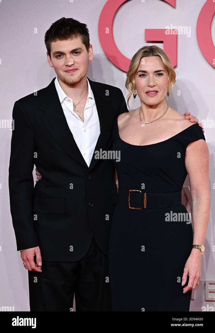 London, UK. December 3rd, 2025. Kate Winslet and son Joe Anders attending the Goodbye June World ...