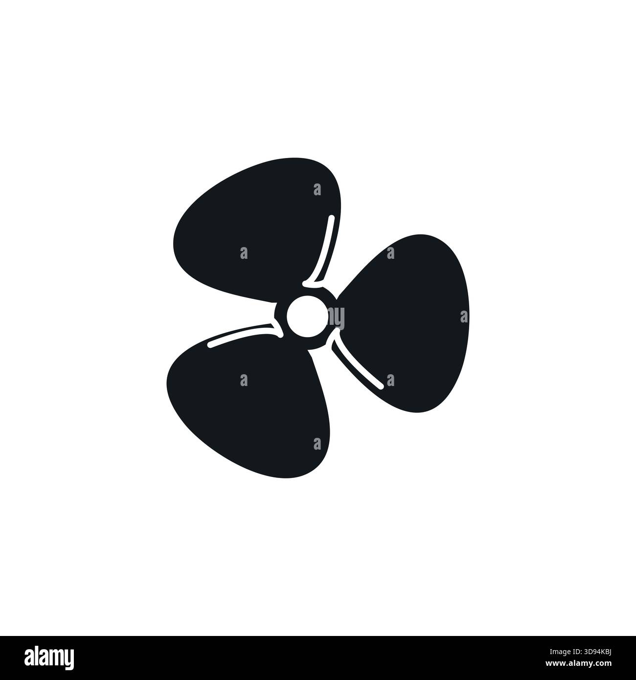 Fan blade vector propeller icon. Ship blade fan turbine airplane logo ...