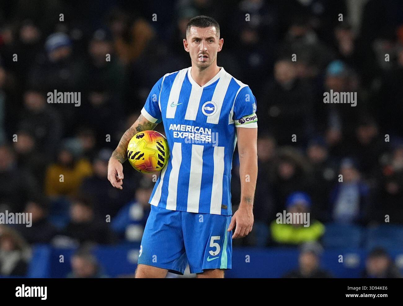 Brighton and Hove Albion's Lewis Dunk during the Premier League match ...