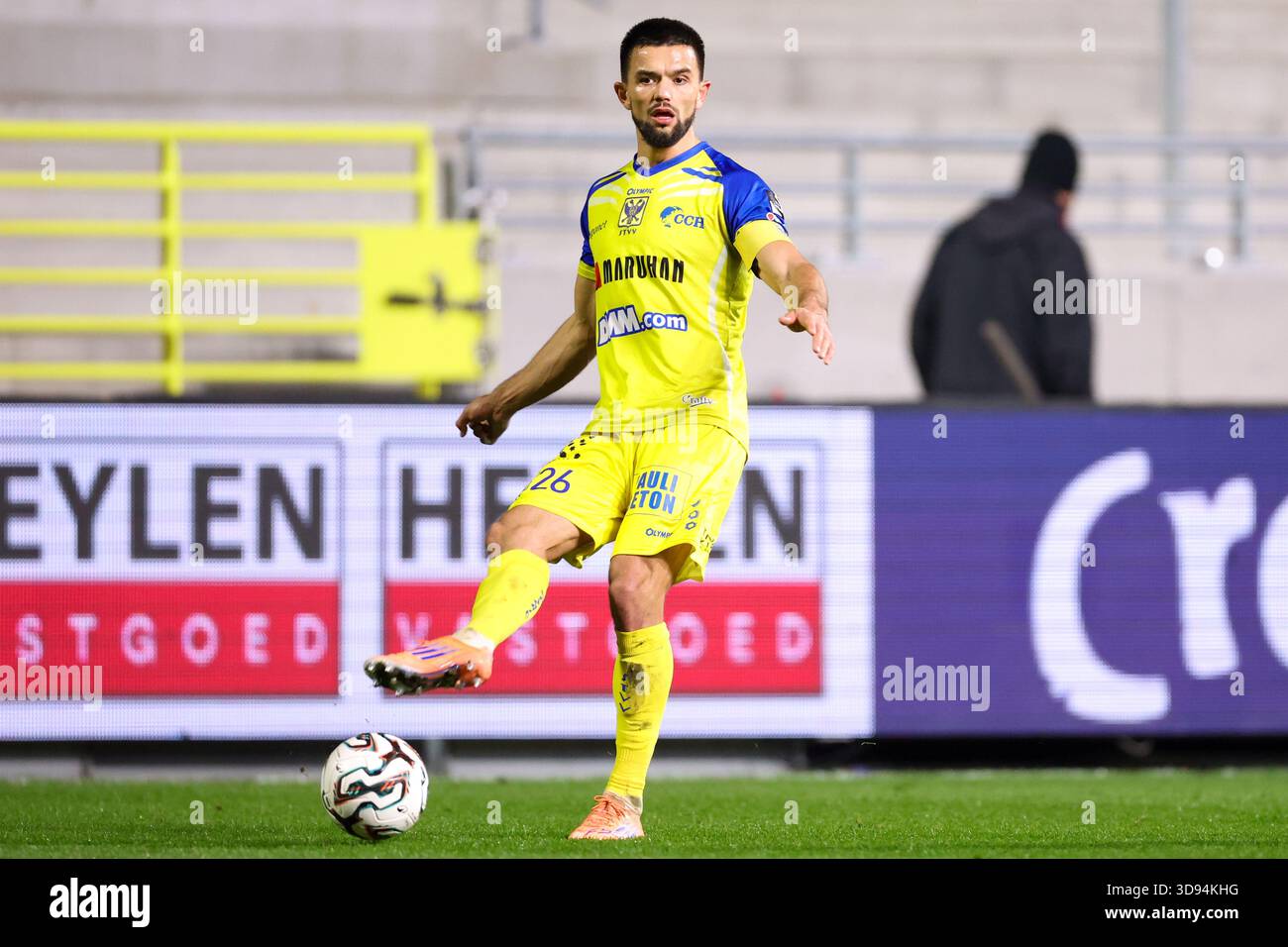 ANTWERPEN, BELGIUM - DECEMBER 3: Visar Musliu of Sint-Truiden VV in ...