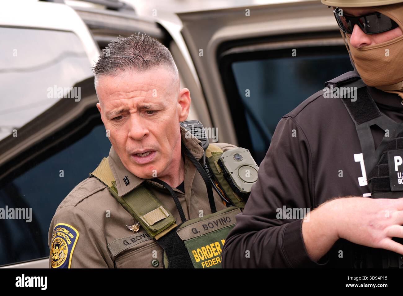 U.S. Border Patrol Commander at large Gregory Bovino talks to the media in Kenner, La.,Wednesday ...