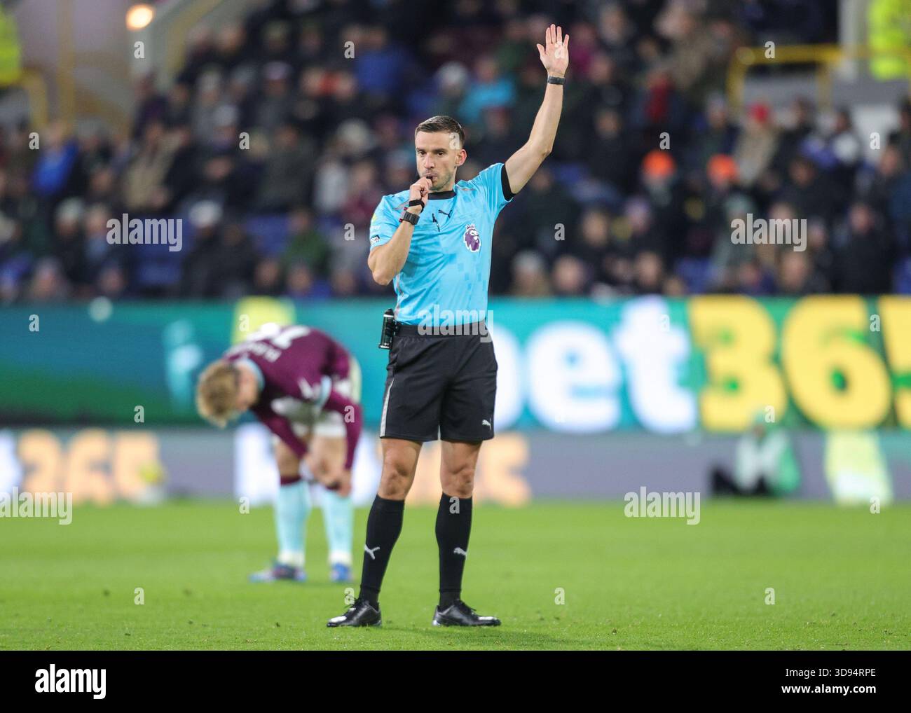 referee Thomas Kirk during the Premier League match Burnley vs Crystal ...