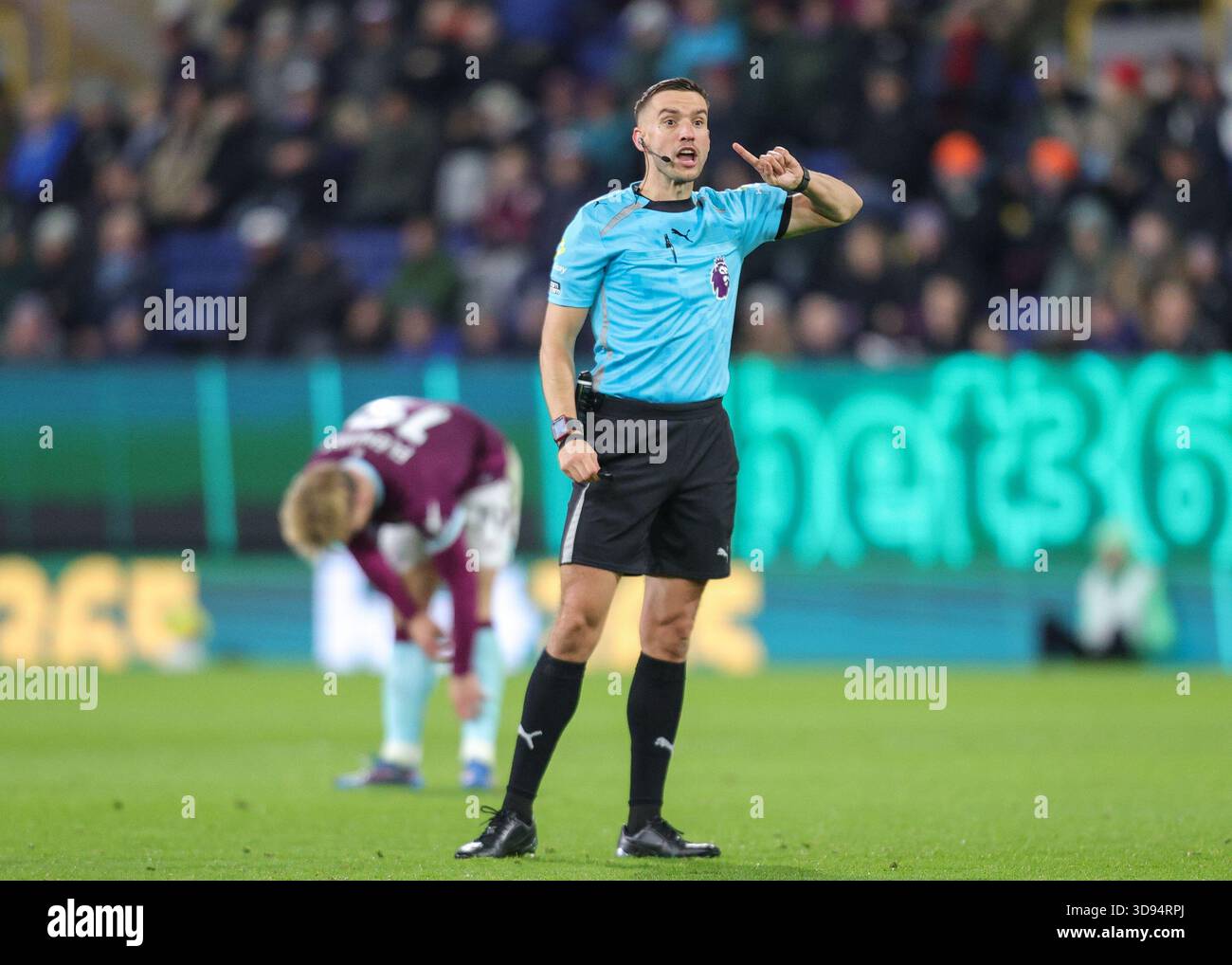 referee Thomas Kirk during the Premier League match Burnley vs Crystal ...