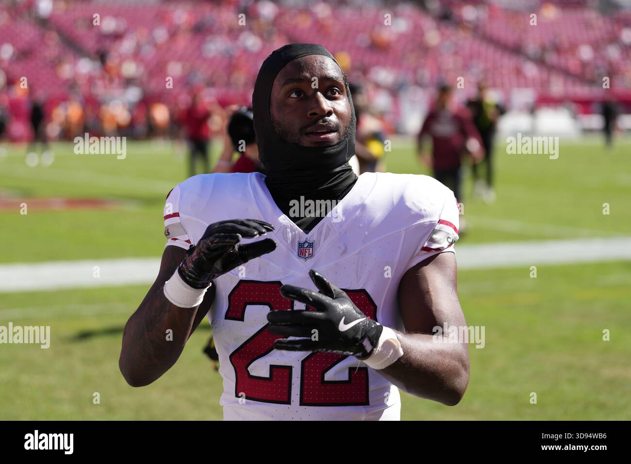 Arizona Cardinals running back Michael Carter (22) leaves the field ...