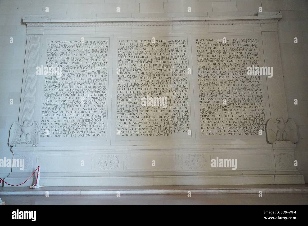 Inschrift im Lincoln Memorial - Washington 03.12.2025: Sightseeing ...