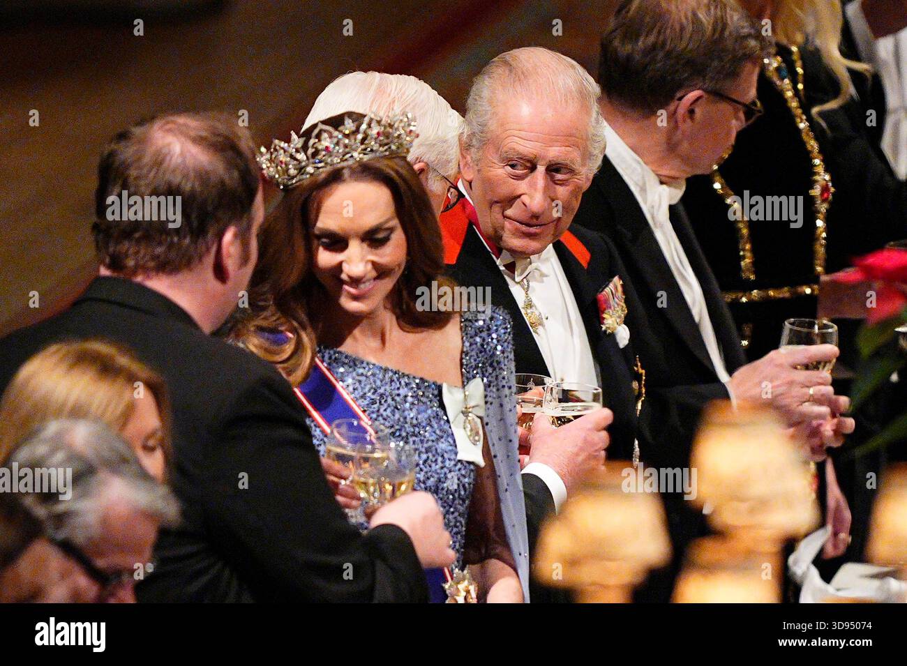 King Charles III during the state banquet for the German President ...
