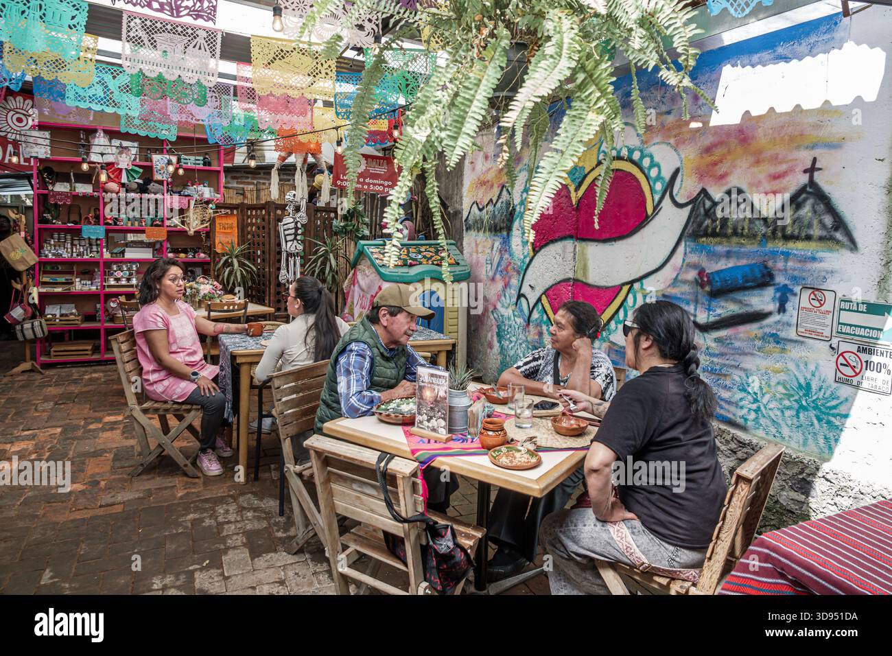 Mexico City Mexico,Xochimilco,Dalia restaurant cafe,adults men women ...